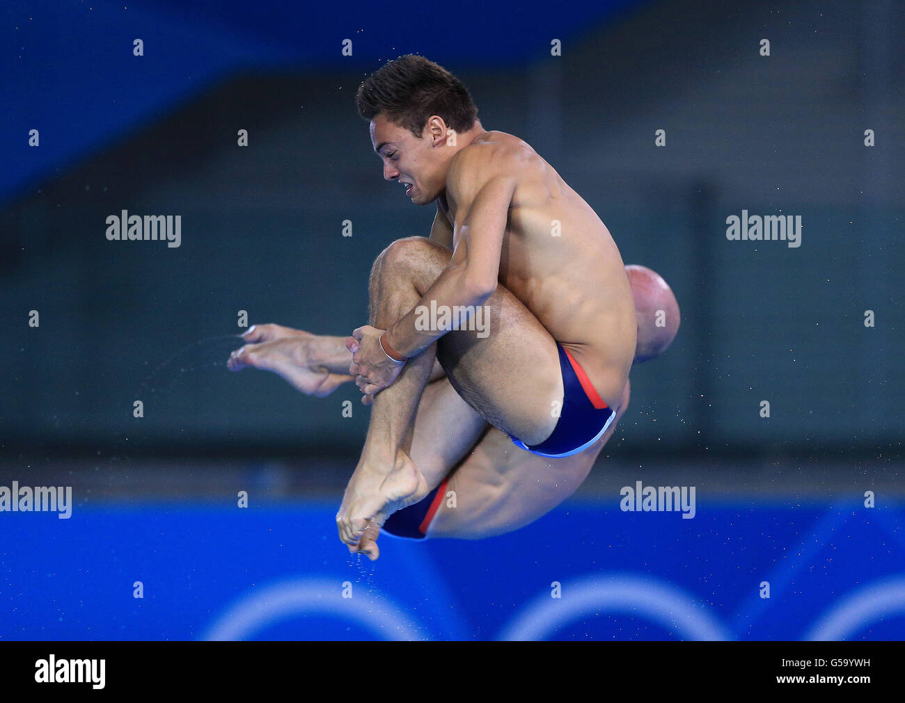 Great Britain's Tom Daley practices his diving routine with partner ...