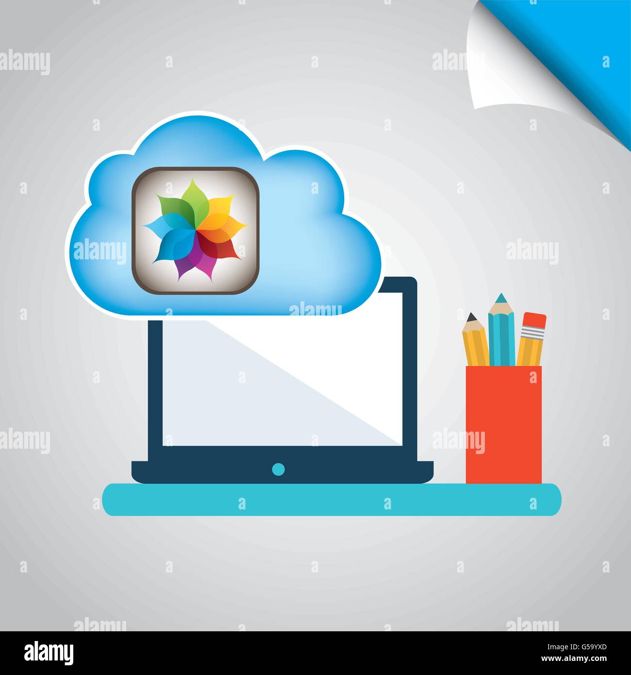cloud computing design Stock Vector Image & Art - Alamy