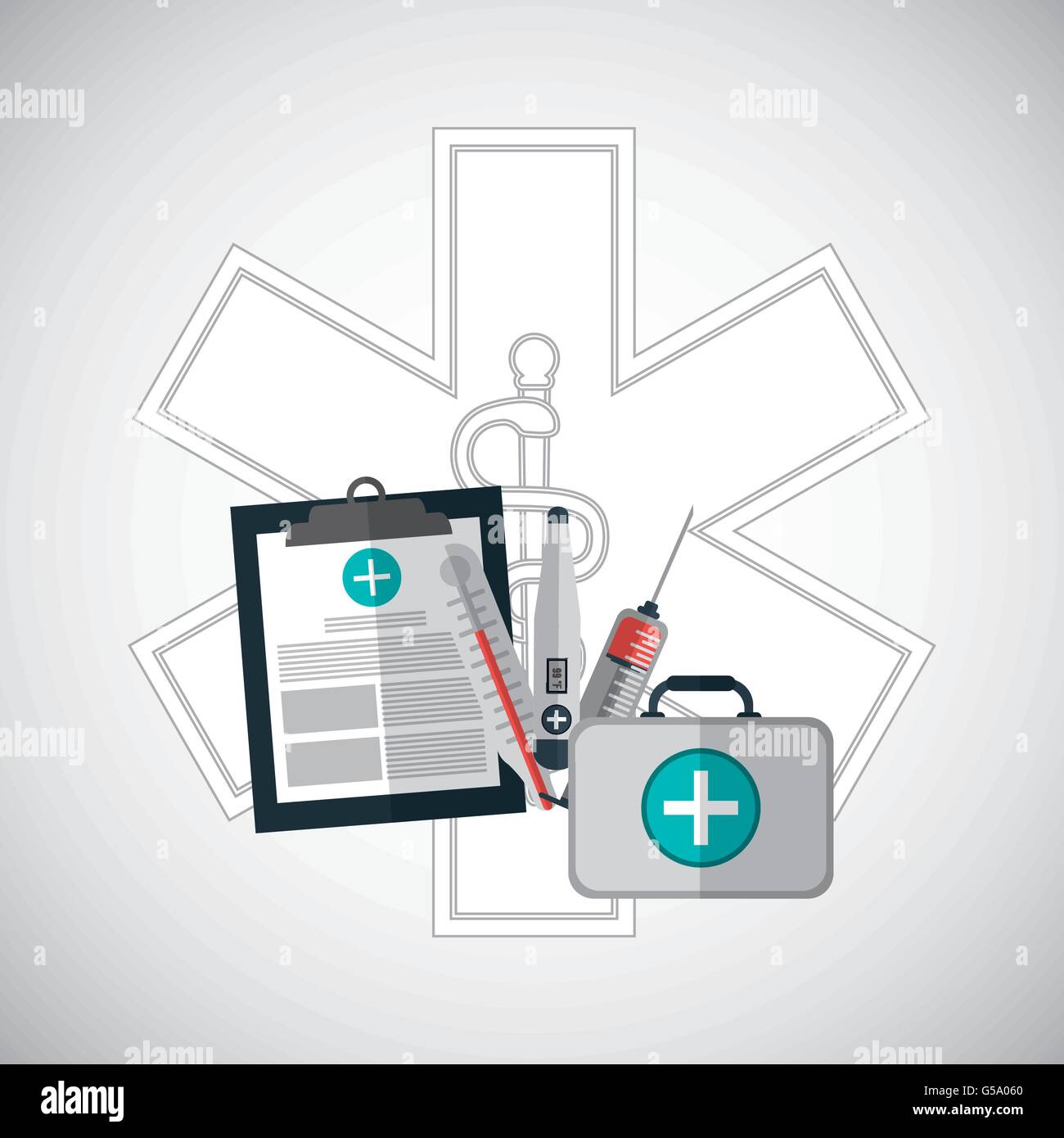 Medical care design. Health care icon. Colorfull illustration, v Stock ...