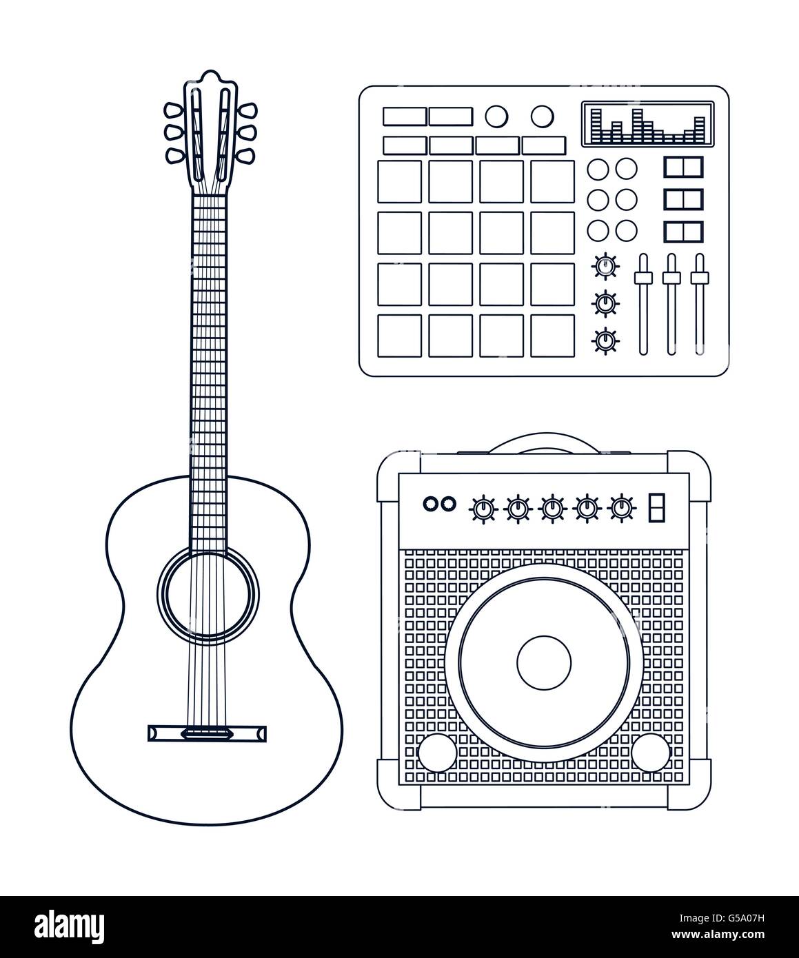 Music technology equipment Stock Vector Image & Art - Alamy