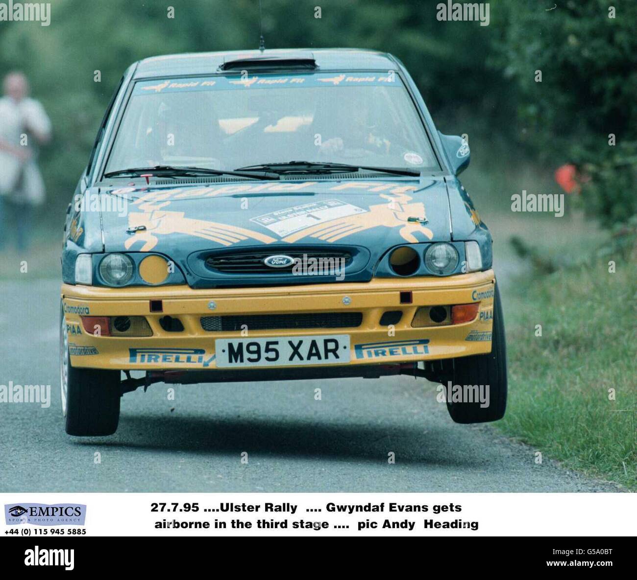 Gwyndaf evans gets airborne in the third stage hi-res stock photography ...