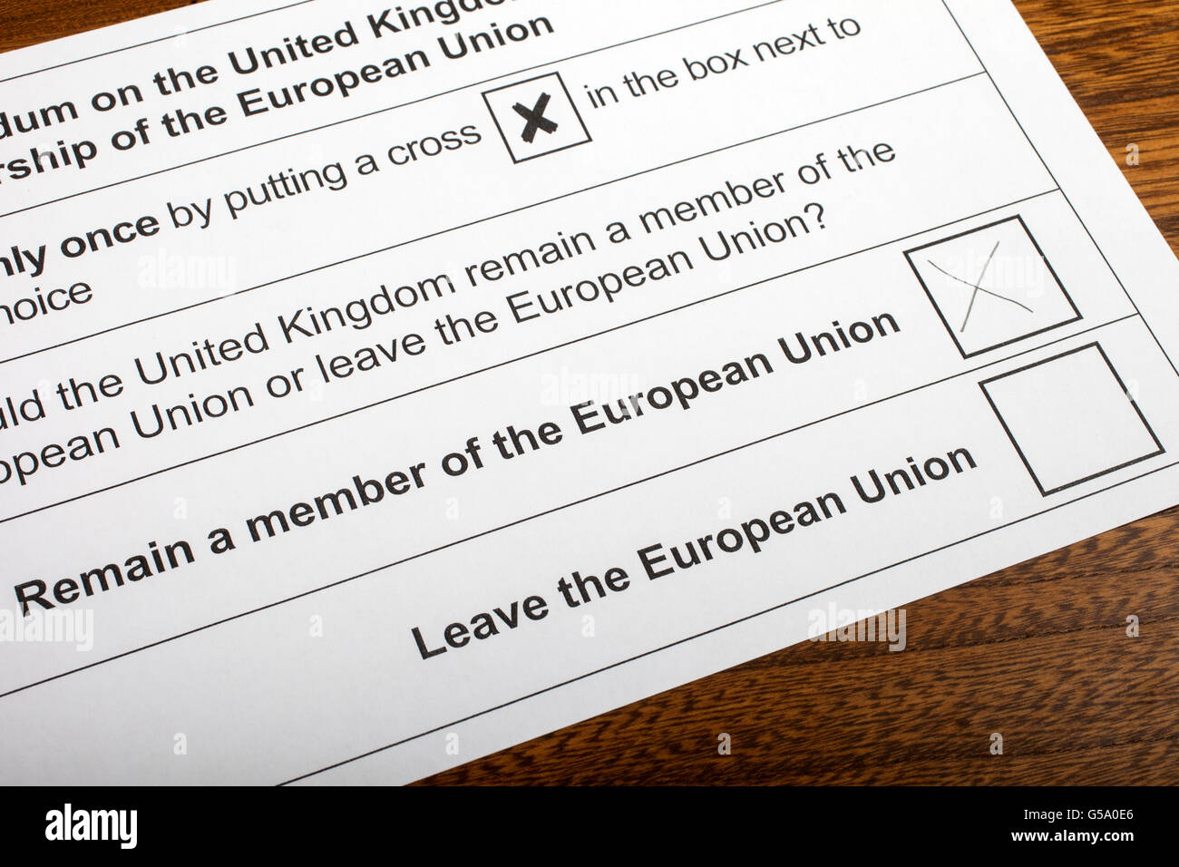 Eu referendum ballot paper hi-res stock photography and images - Alamy