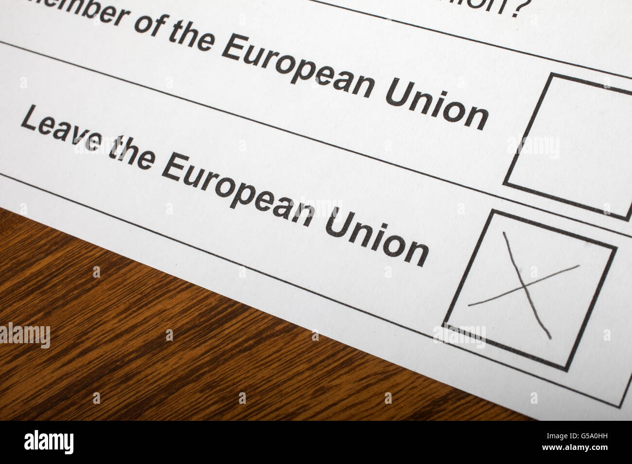 Ballot paper cross hi-res stock photography and images - Alamy