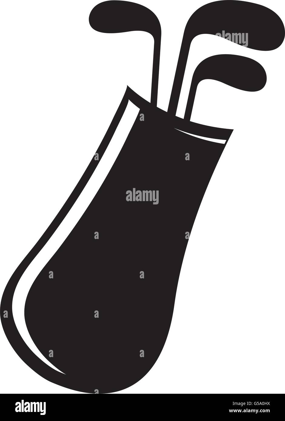 black golf bats front view,vector graphic Stock Vector Image & Art - Alamy