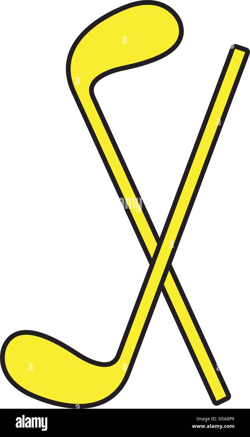 yellow golf bats front view,vector graphic Stock Vector Image & Art - Alamy