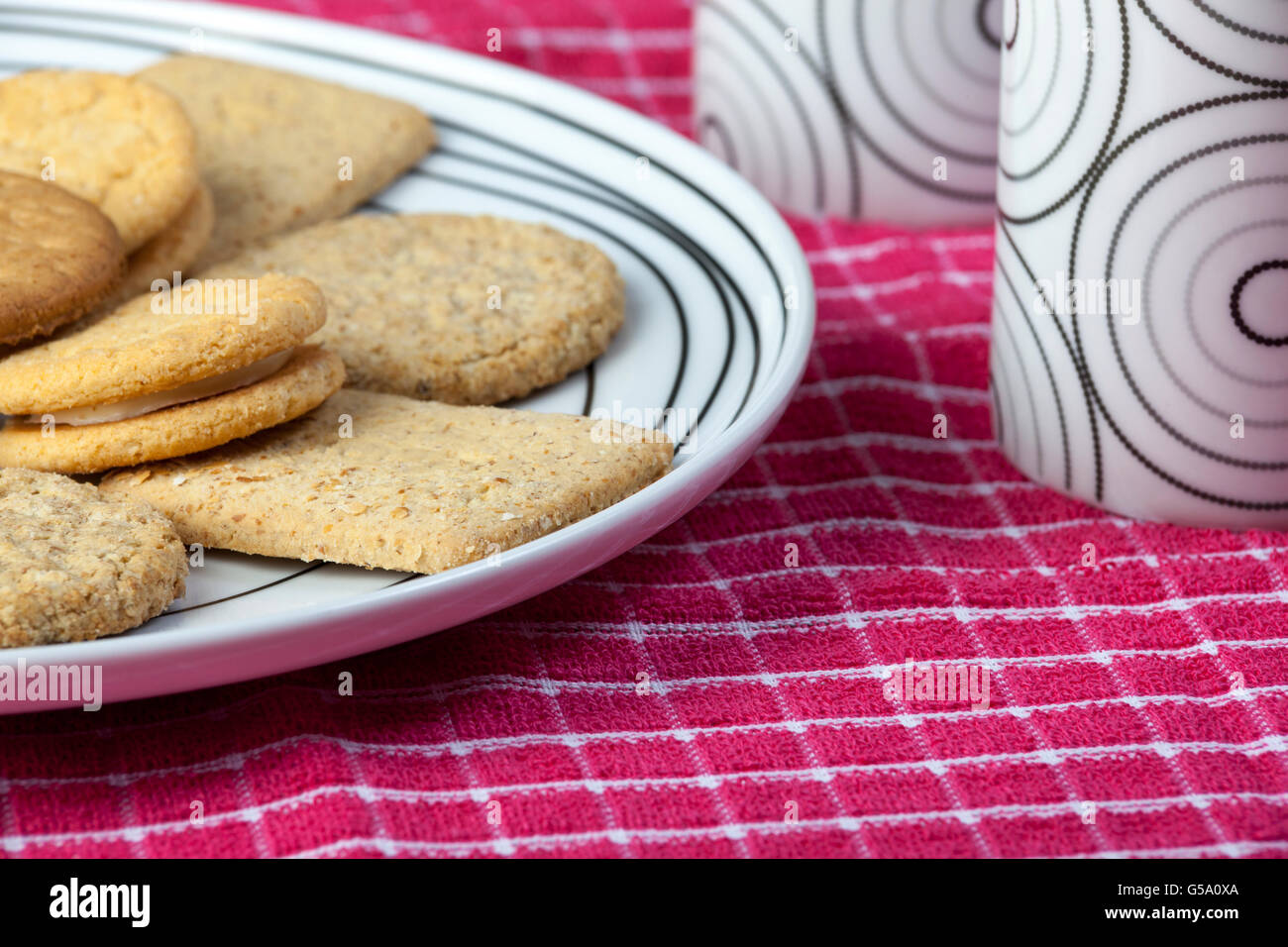 Plate sweet biscuits digestive hi-res stock photography and images - Alamy