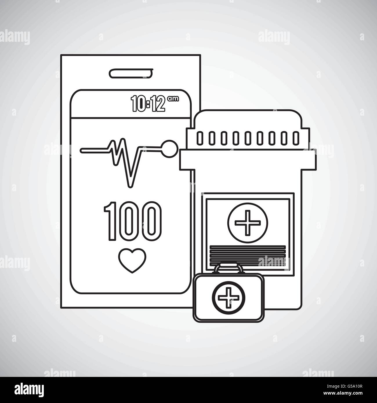 Medical care design. Health care icon. Colorfull illustration, v Stock ...