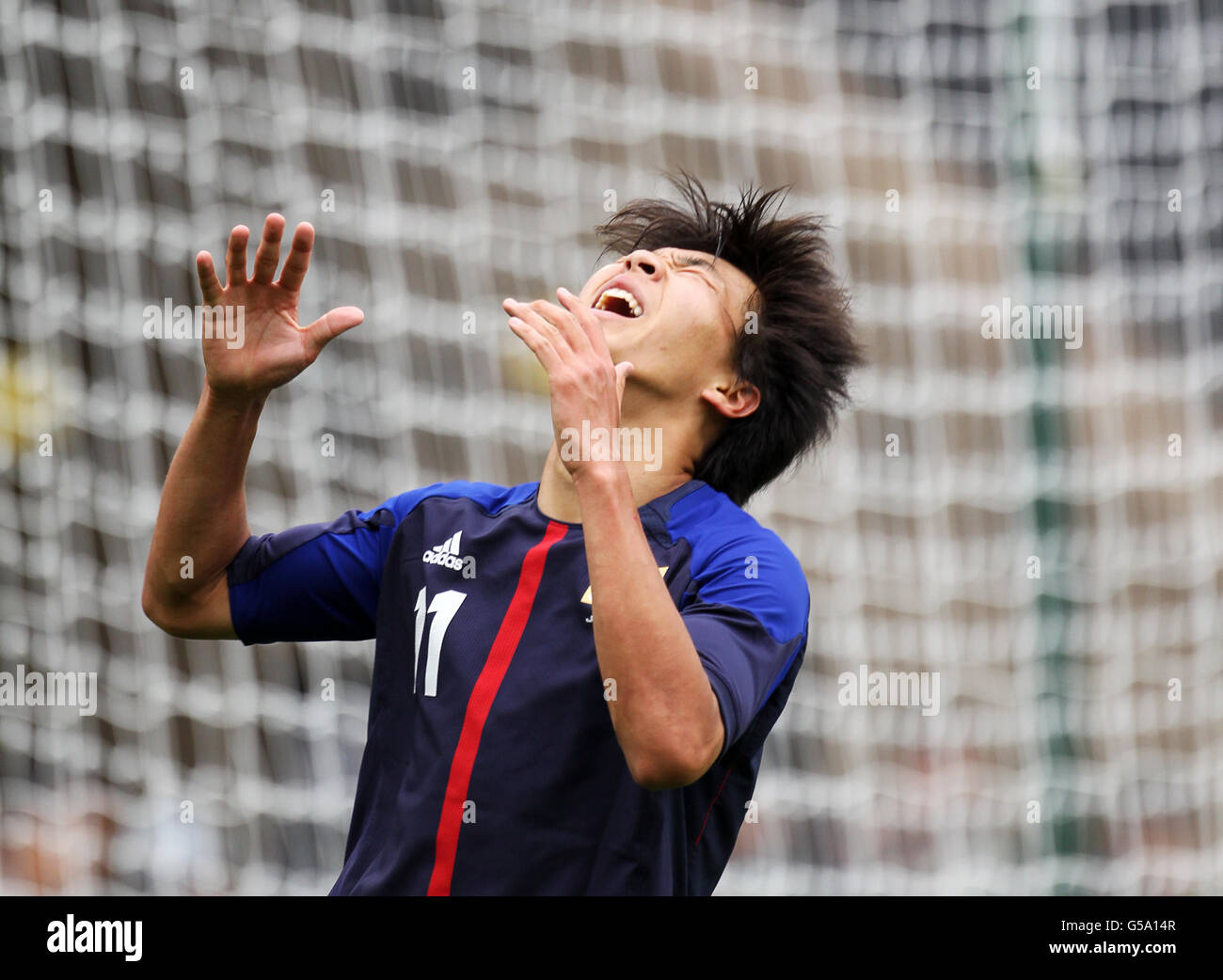Japan's Kensuke Nagai reacts during the Spain v Japan, Mens Football ...