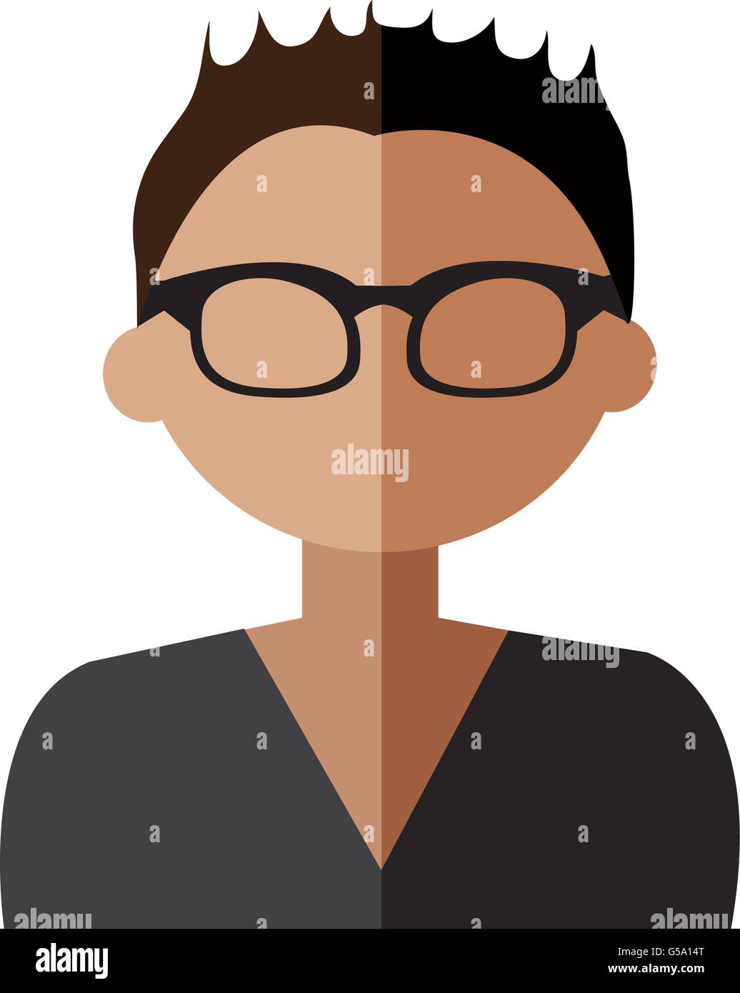 cartoon avatar man front view,vector graphic Stock Vector Image & Art ...