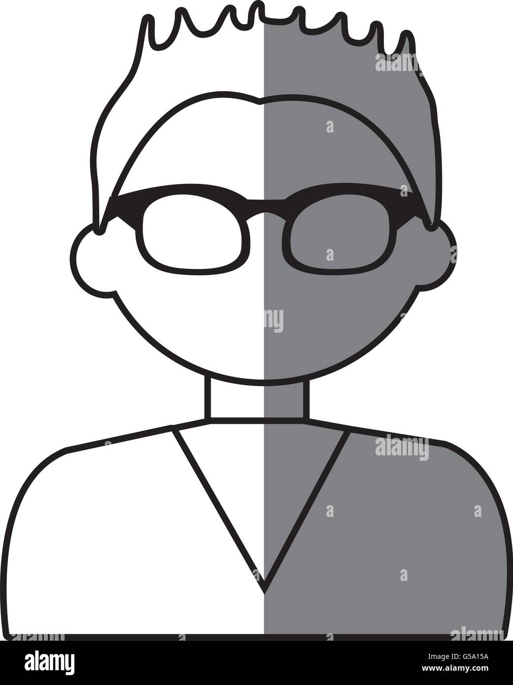 cartoon avatar man front view,vector graphic Stock Vector Image & Art ...