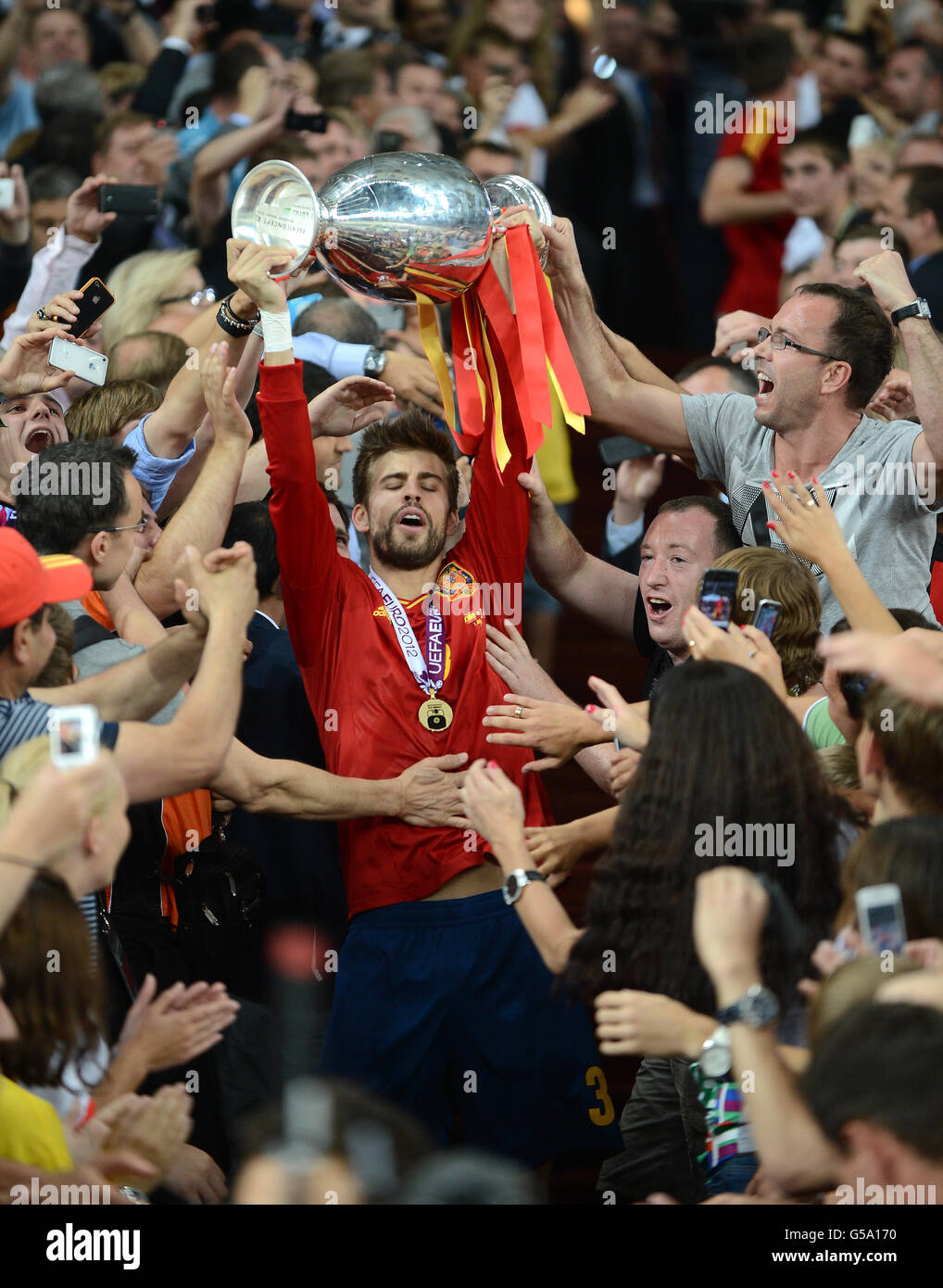 Soccer uefa euro 2012 final spain v italy olympic stadium hi-res stock ...