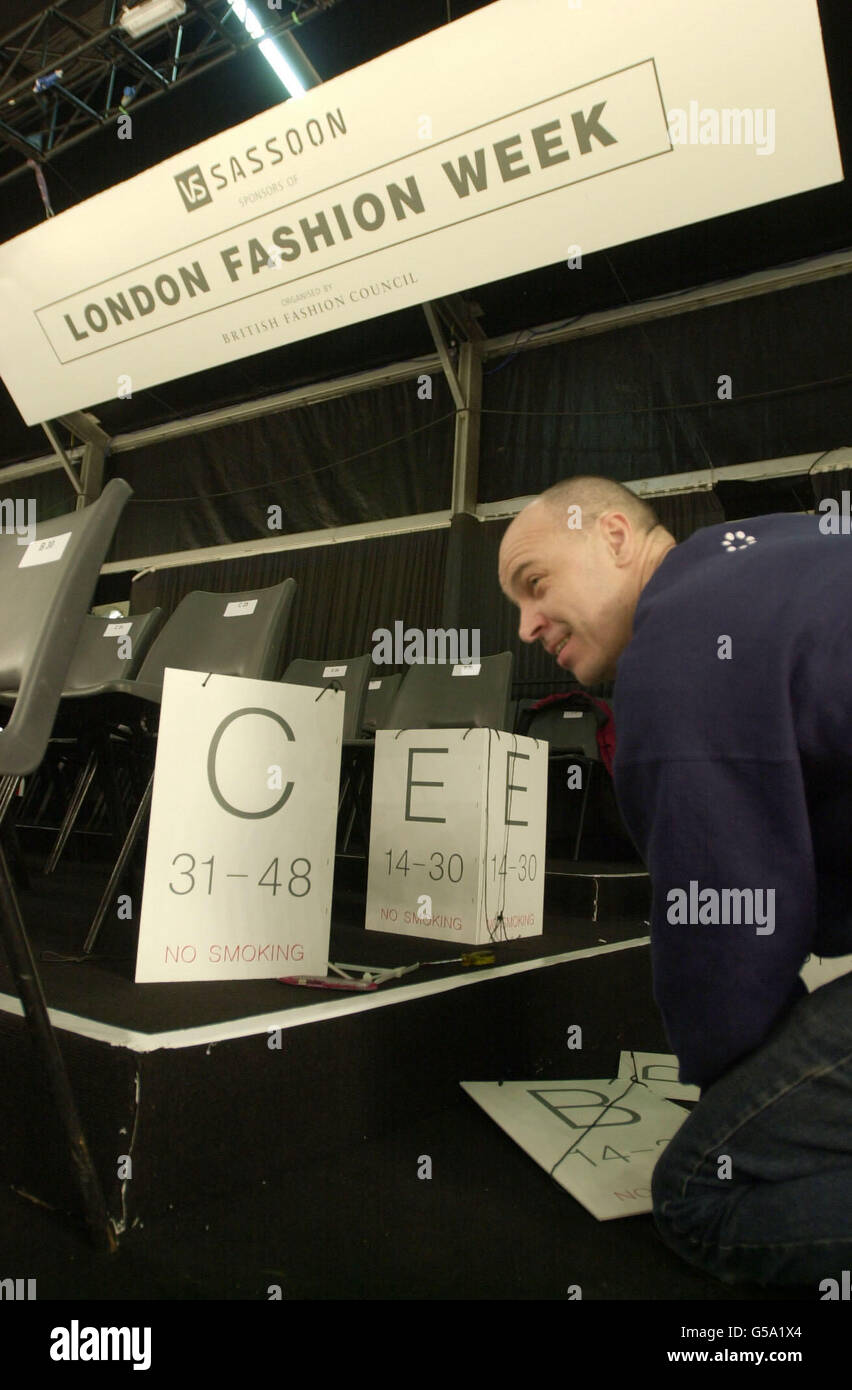 Fashion Wk 2001 preparation Stock Photo - Alamy