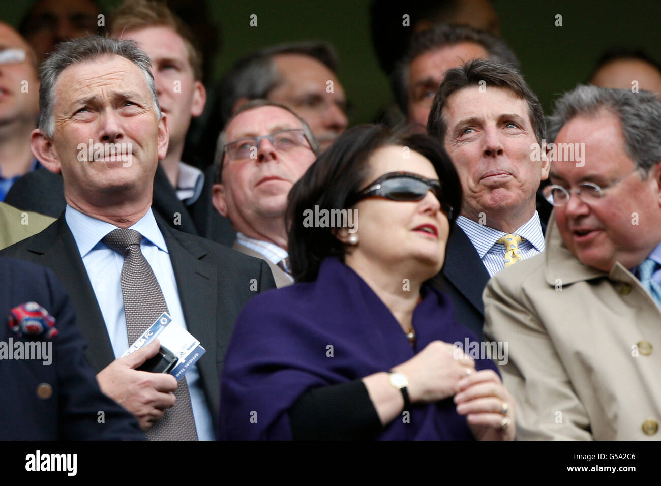 Chief Executive of the FA Premier League Richard Scudamore (l) and ...