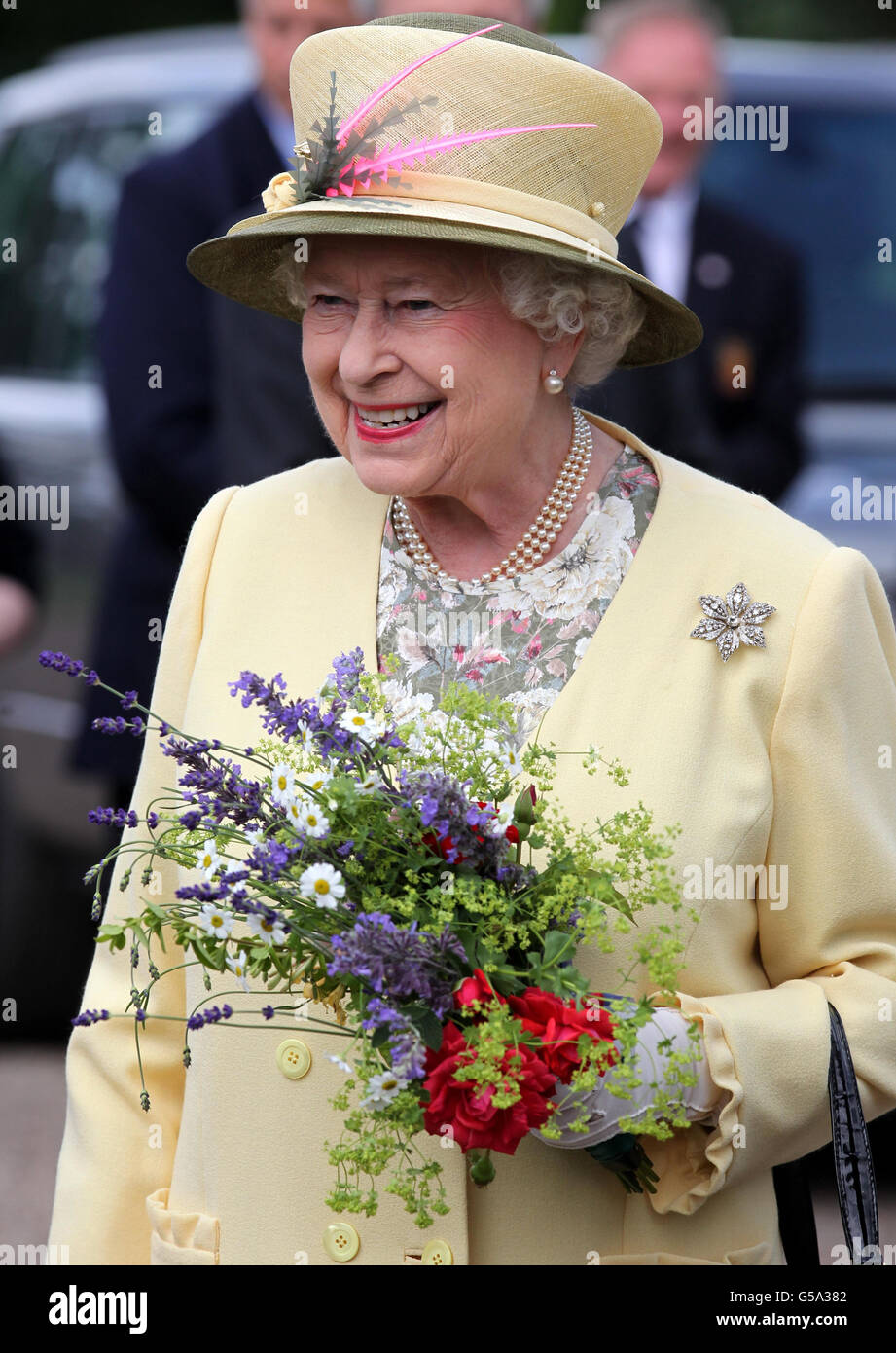 Queen Elizabeth II during a visit to Scone Palace in Perth where she ...