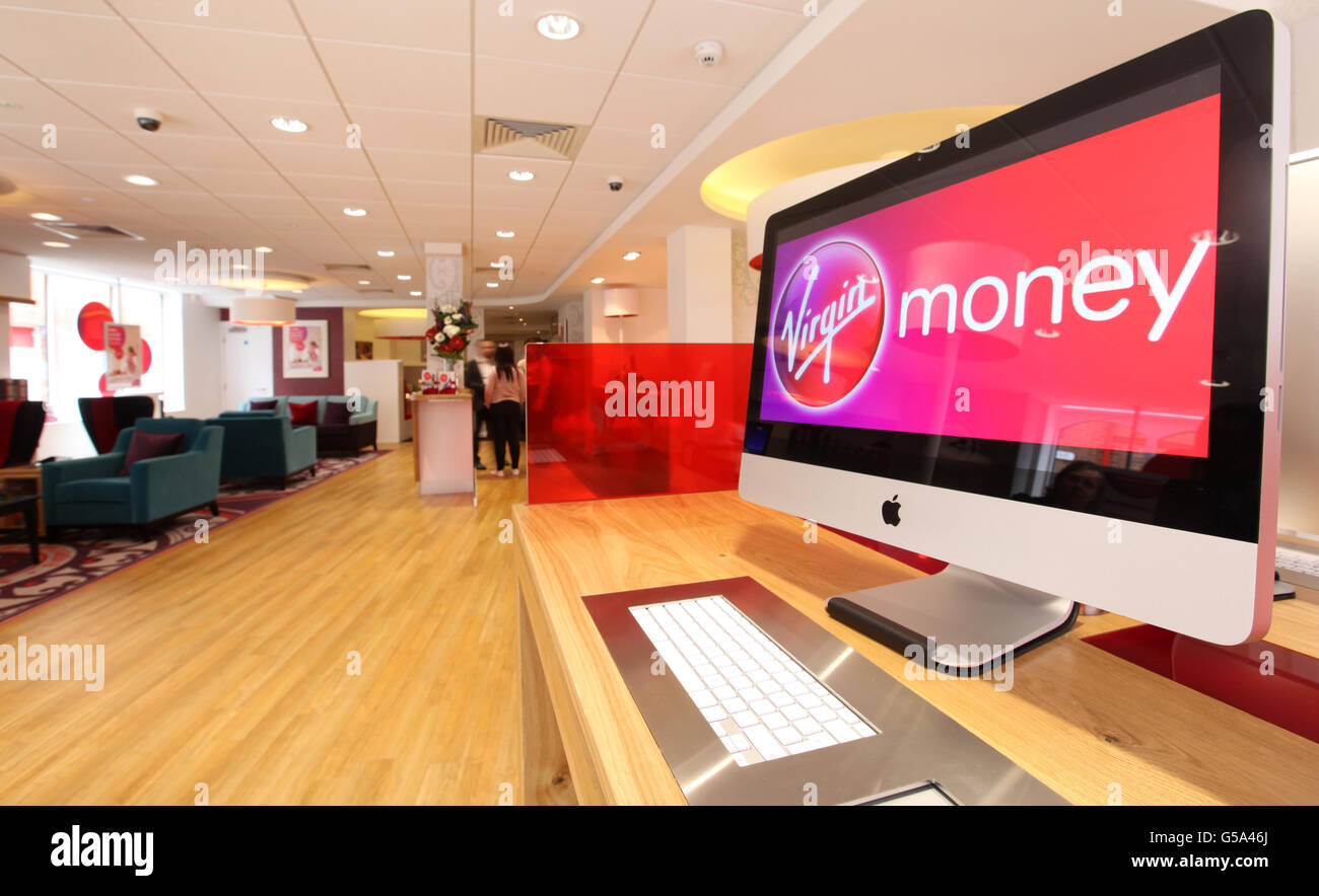 A general view of the inside of a newly refurbished Virgin Money ...