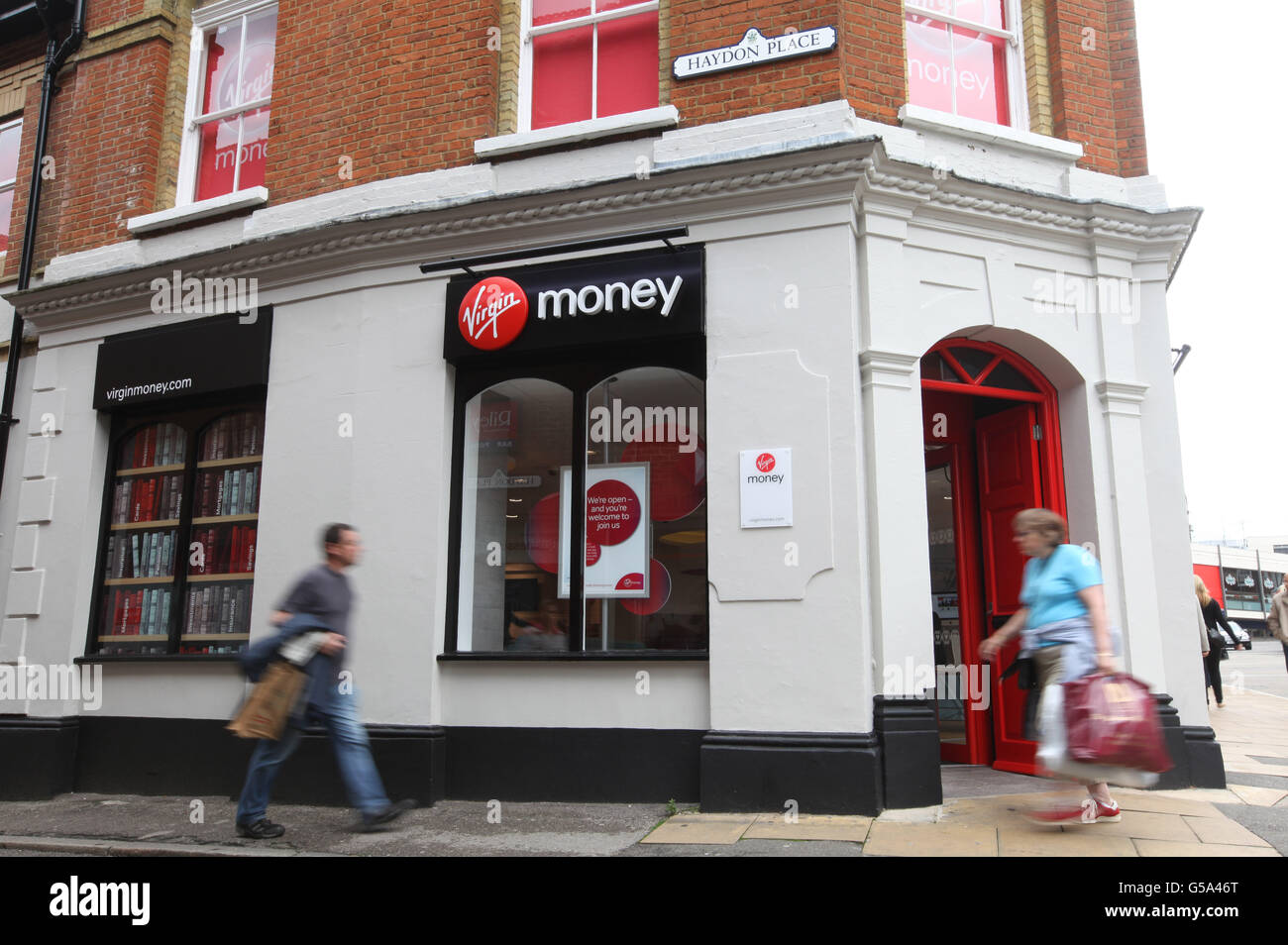 A general view of the newly refurbished Virgin Money banking store on ...