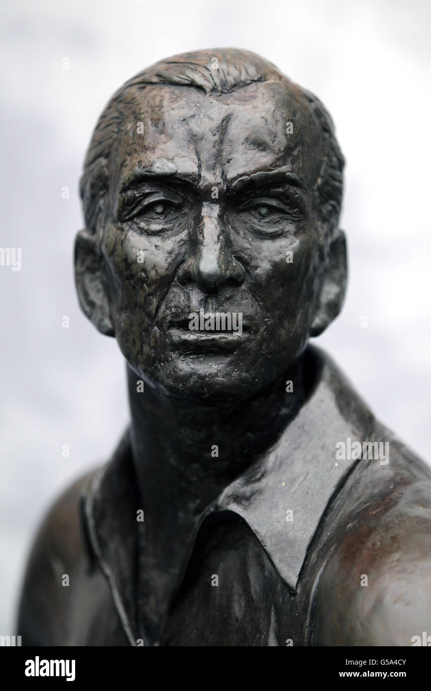 Fred Perry statue outside Centre Court during day twelve of the 2012 ...