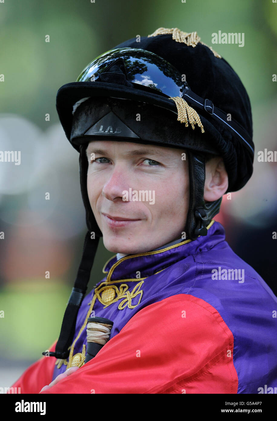 Jockey Jamie Spencer wearing the Queen's colours ahead of riding Set to ...