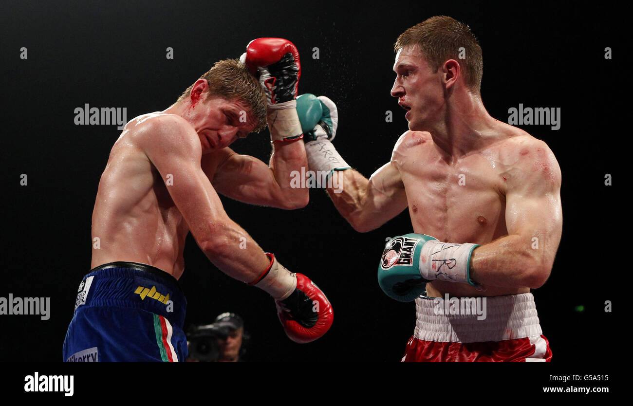 Boxing - Motorpoint Arena - Sheffield. Greg Proksa (right) in action ...