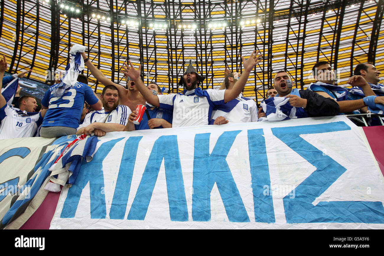 Greek fans in the stands hi-res stock photography and images - Alamy