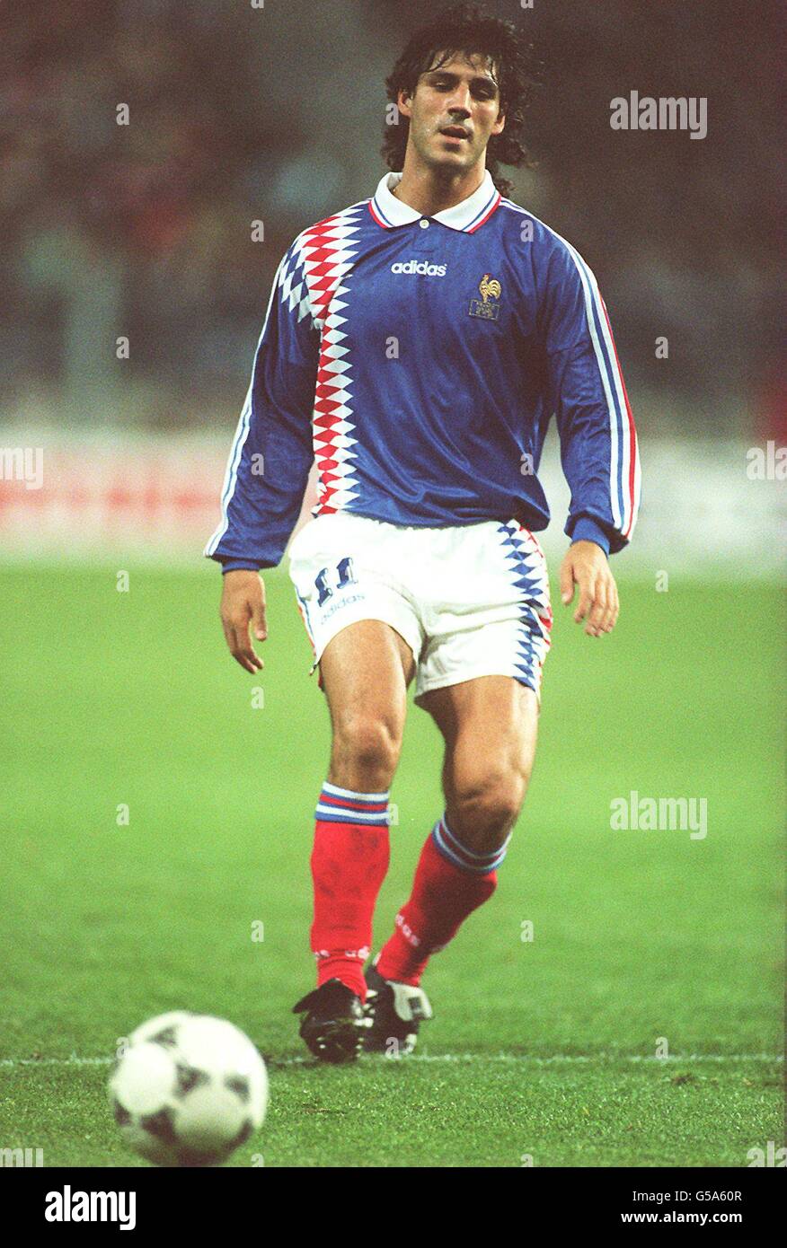 France v Israel, Euro '96 Qualifier, Soccer.. Michael Madar, France ...
