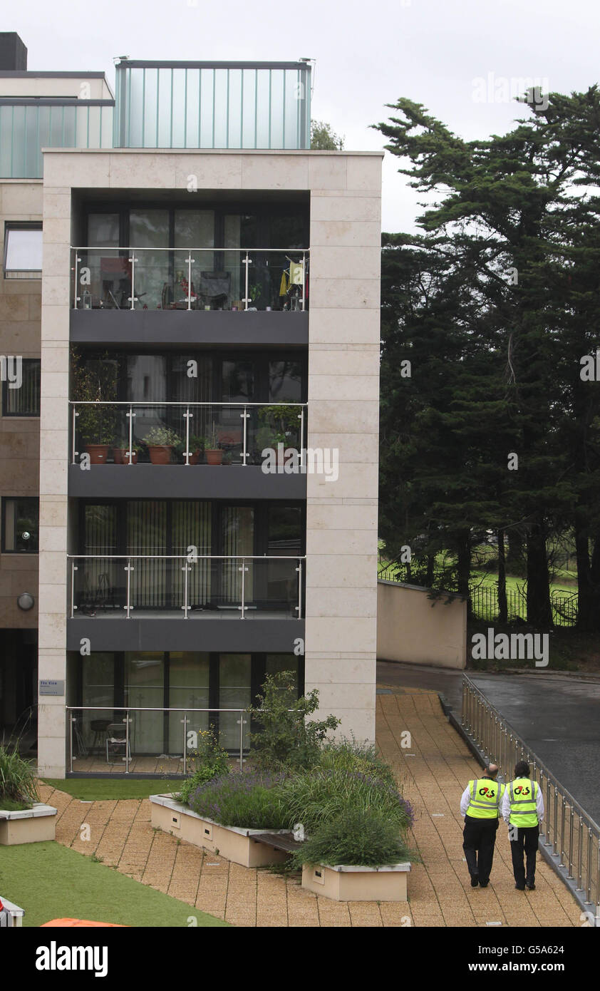 Security guards on duty at The Laurels apartment complex in Dundrum ...