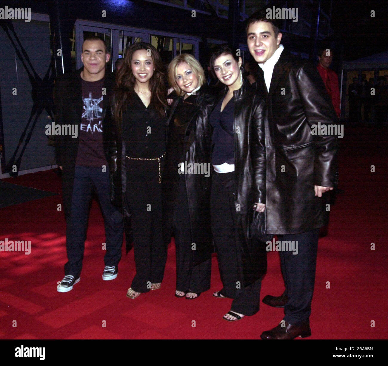 Kym marsh noel sullivan attending brit awards 2001 hi-res stock ...