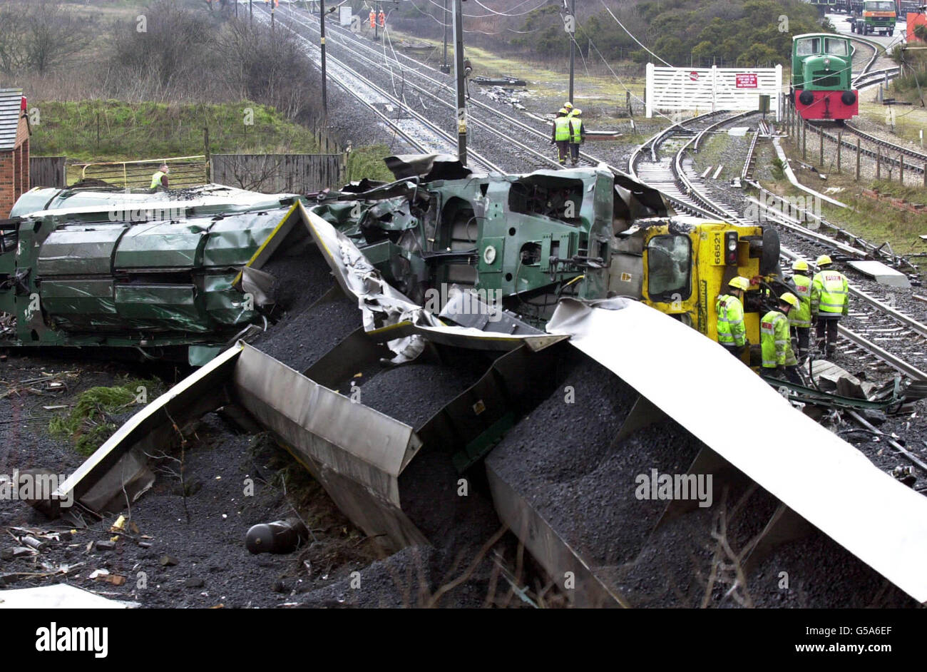 Selby train Crash scene Stock Photo - Alamy