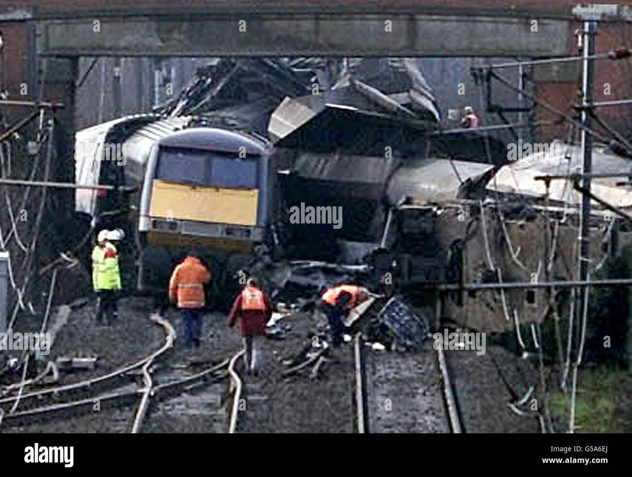 The scene near Selby, north Yorkshire where a number of people died ...