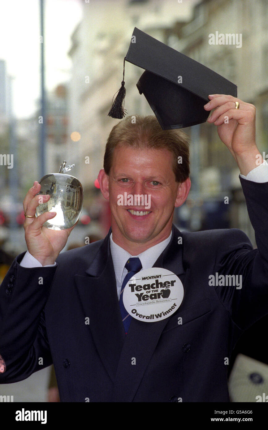 Disabled PE teacher Tony Willis from Stoke holds up his Women's ...