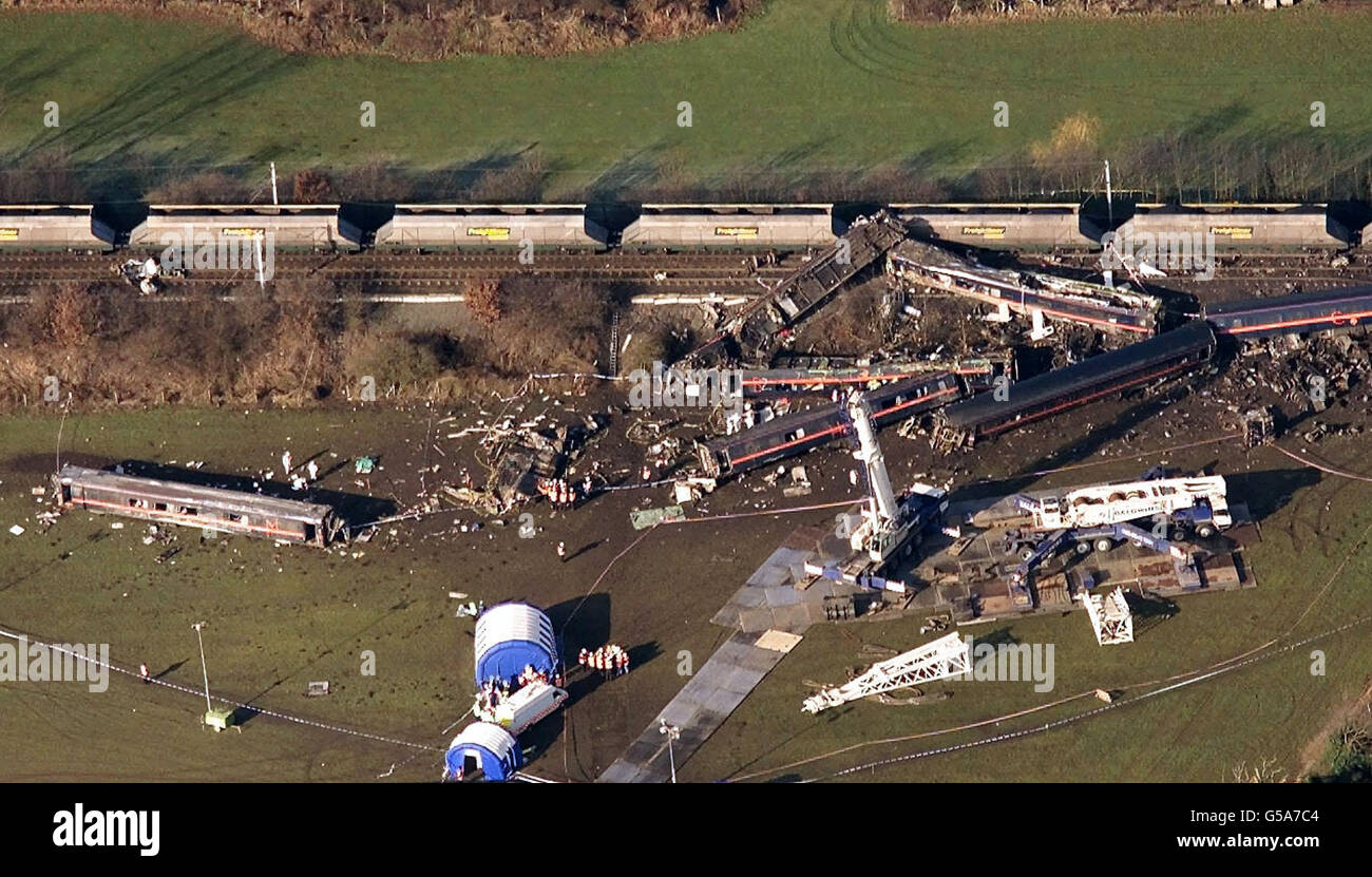 Train crash aerial view hi-res stock photography and images - Alamy