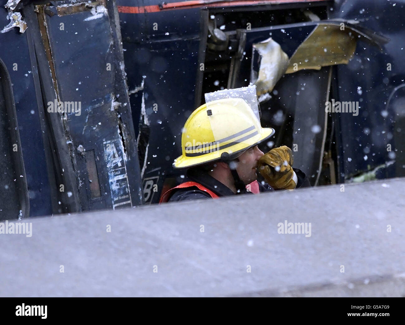 Train Crash Scene Stock Photo - Alamy