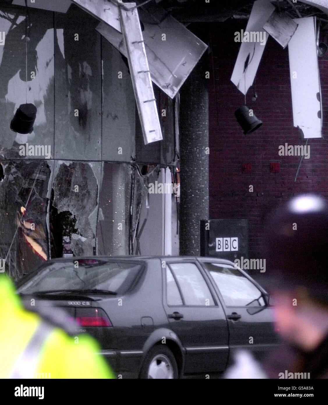 BBC bomb blast scene Stock Photo - Alamy