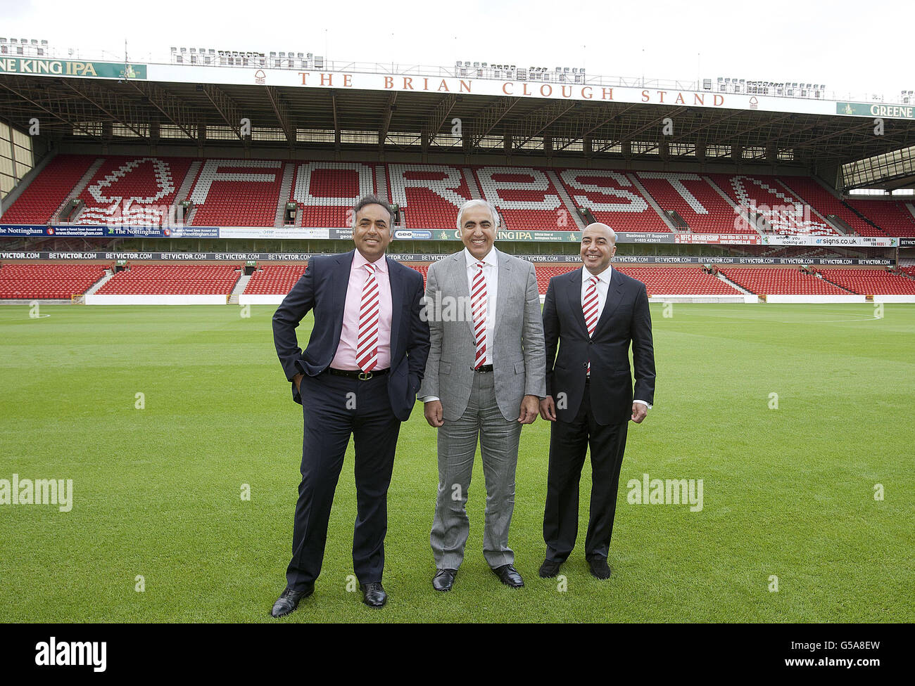 Nottingham Forest's new owners (left-right) Fawaz Al Hasawi, Abdulaziz ...