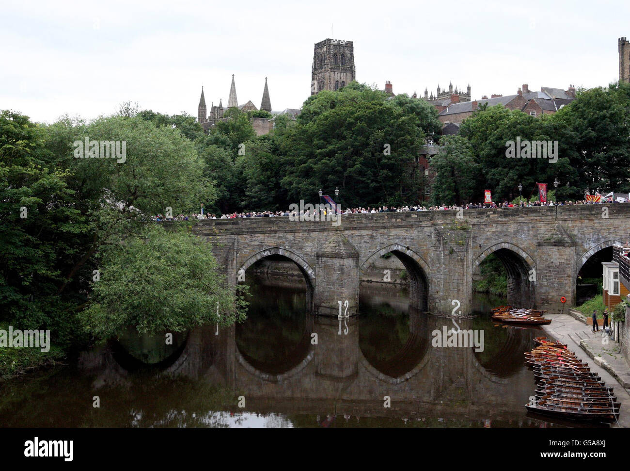 Durham Miners cross the river as they head towards the Durham Miners ...
