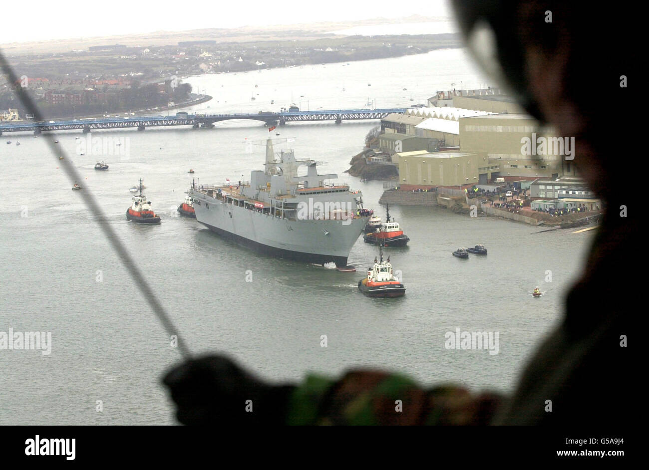 Princess Royal launches HMS Albion Stock Photo - Alamy