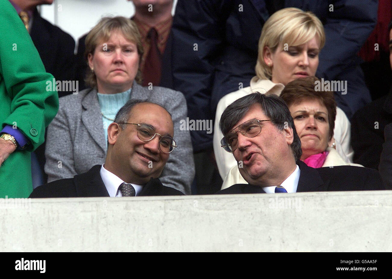 MP Keith Vaz (left) enjoys a word with Leicester City Chairman John ...