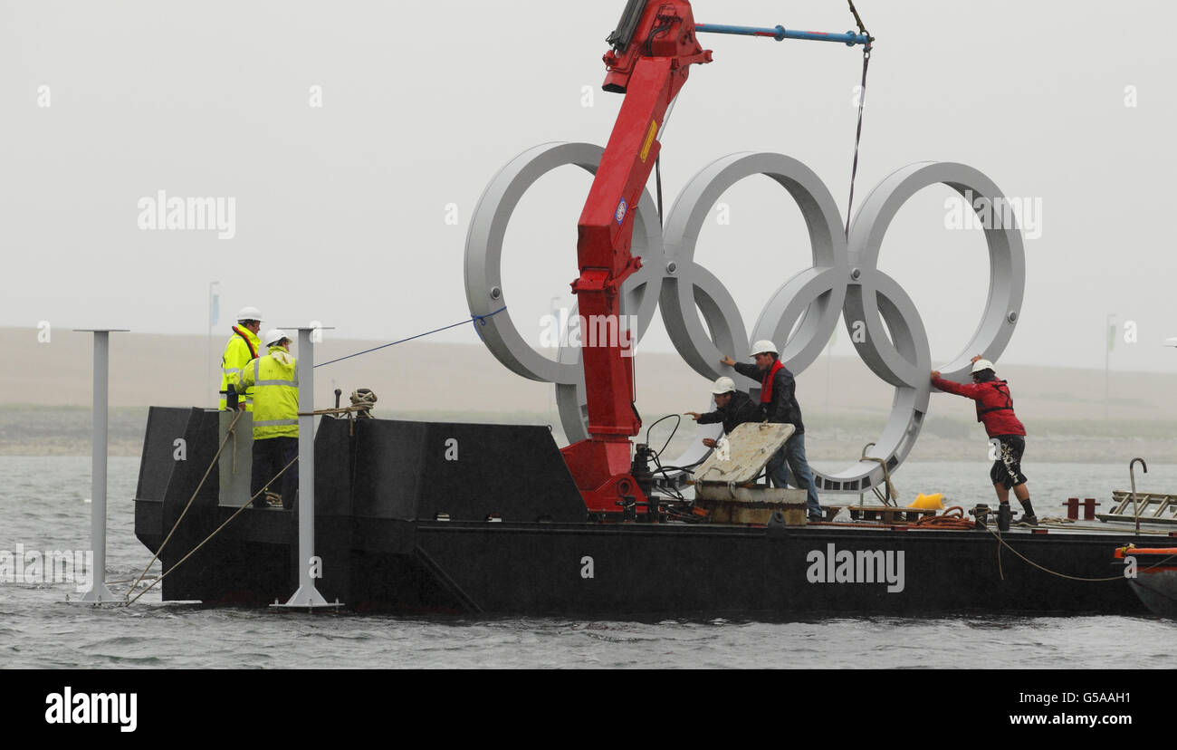 Weymouth portland olympic rings hi-res stock photography and images - Alamy