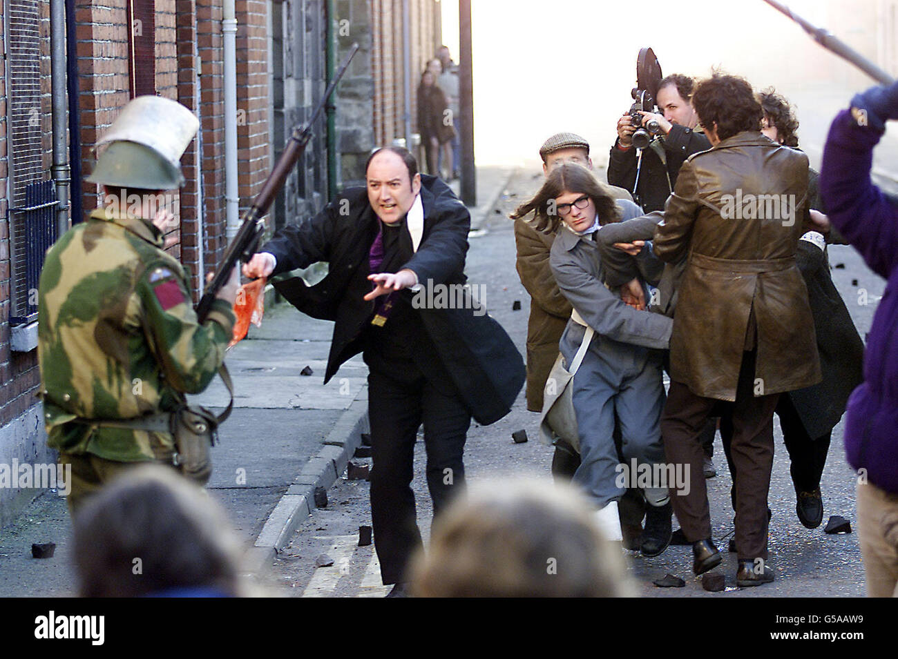 Portadown born actor Brian Devlin portraying father Edward Daly with a ...