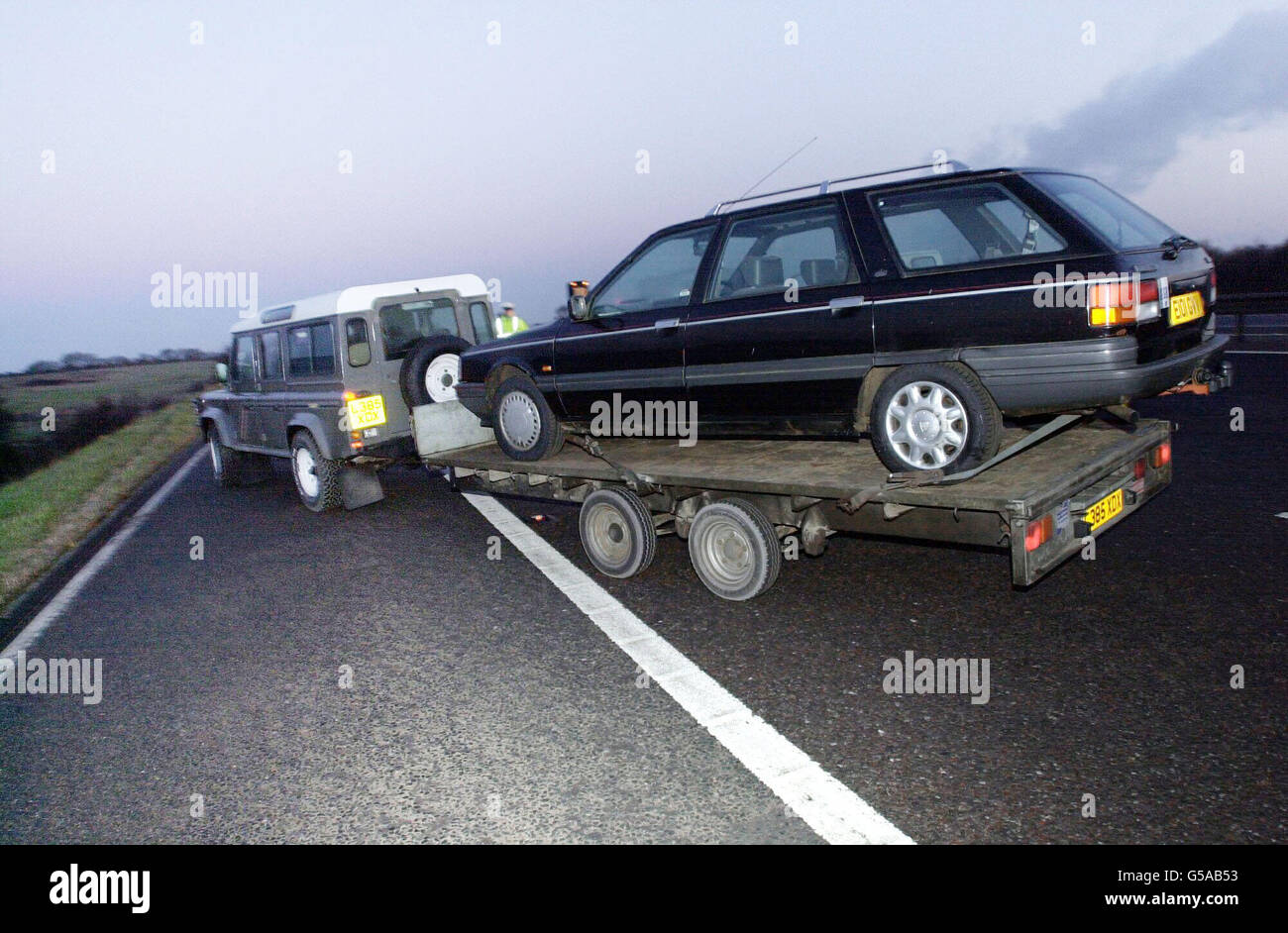 Similar vehicles that caused the M62 Selby rail crash last month during ...
