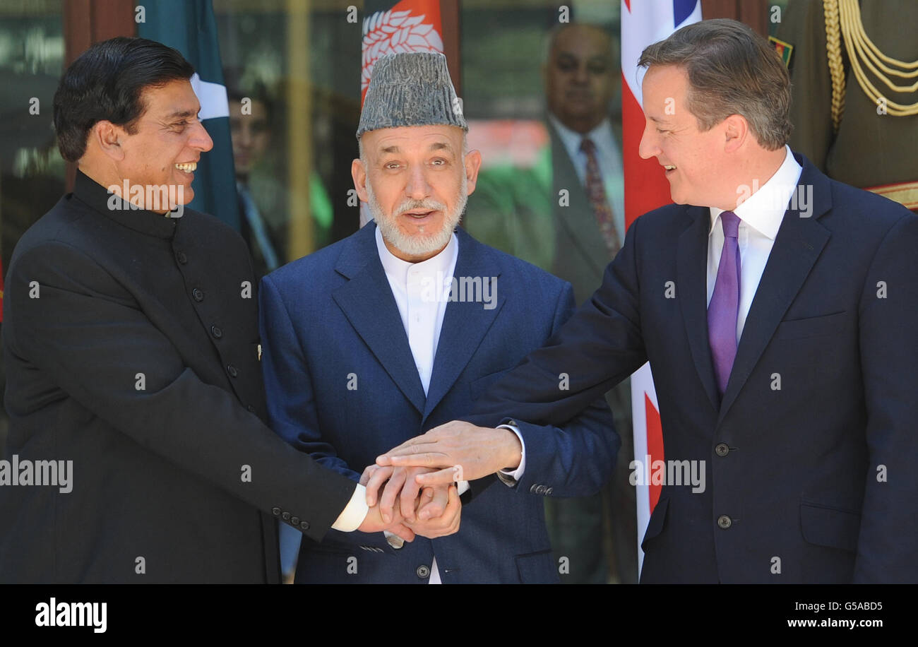 Prime Minister David Cameron joins Pakistani Prime Minister Raja Pervez ...