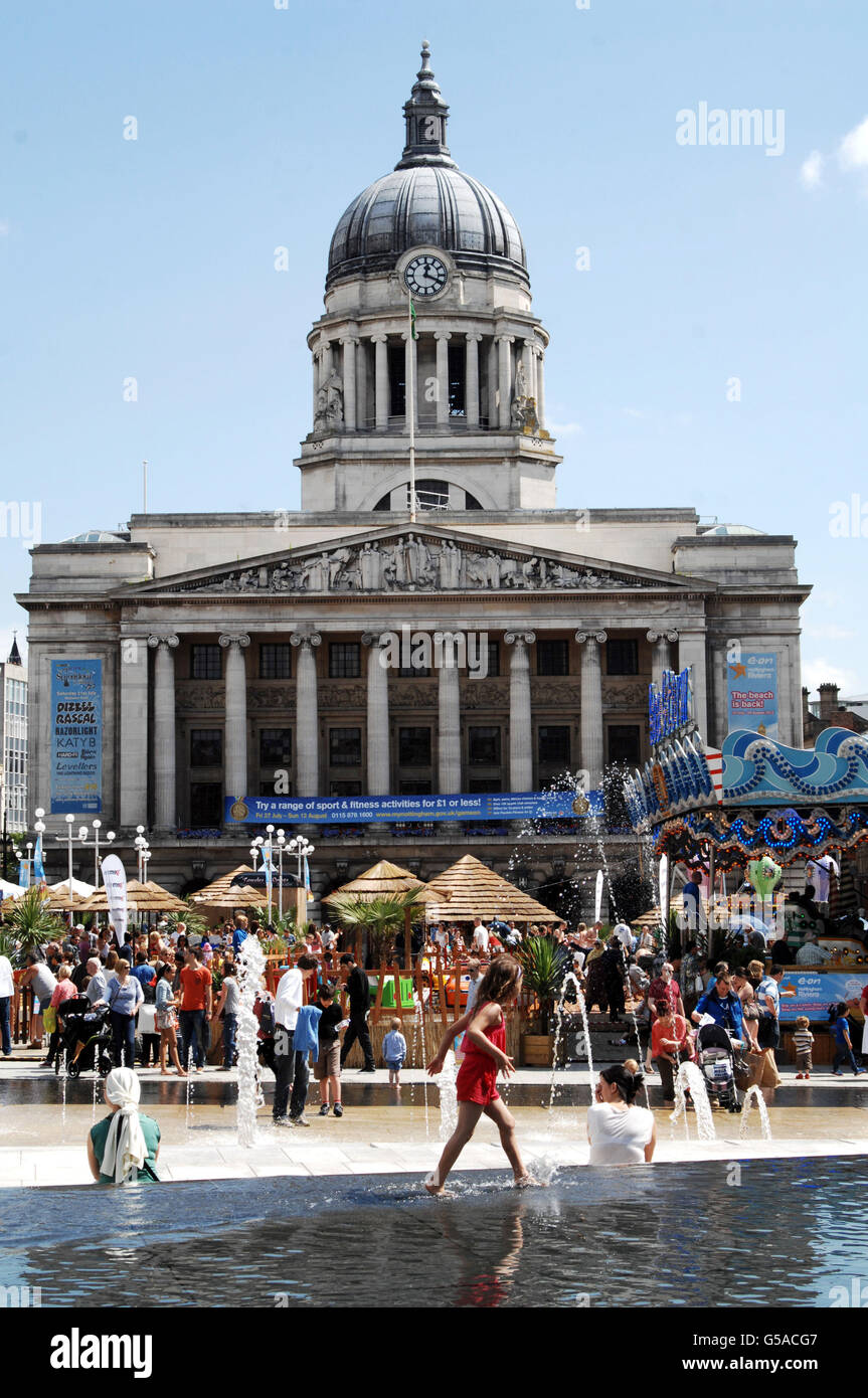 A general view of the Nottingham Riviera beach in Nottingham's Old ...