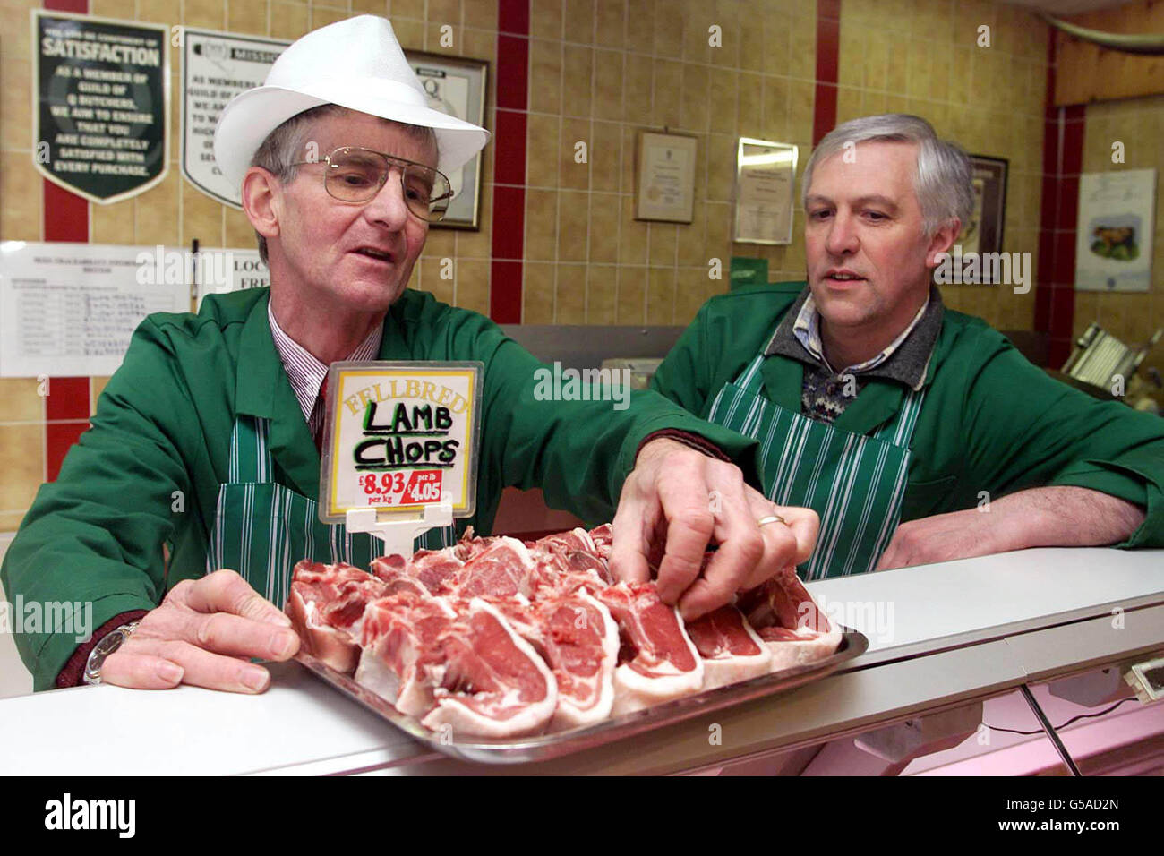 Butcher John Shepherd (L) with business partner Richard Goodson of ...