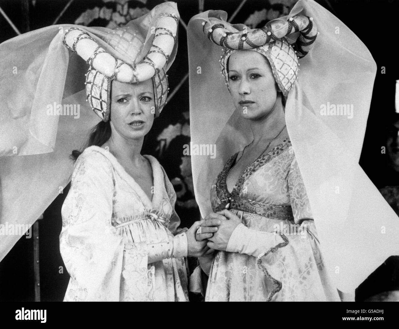 Actors Angharad Rees, left, who plays Celia, and Helen Mirren, who ...