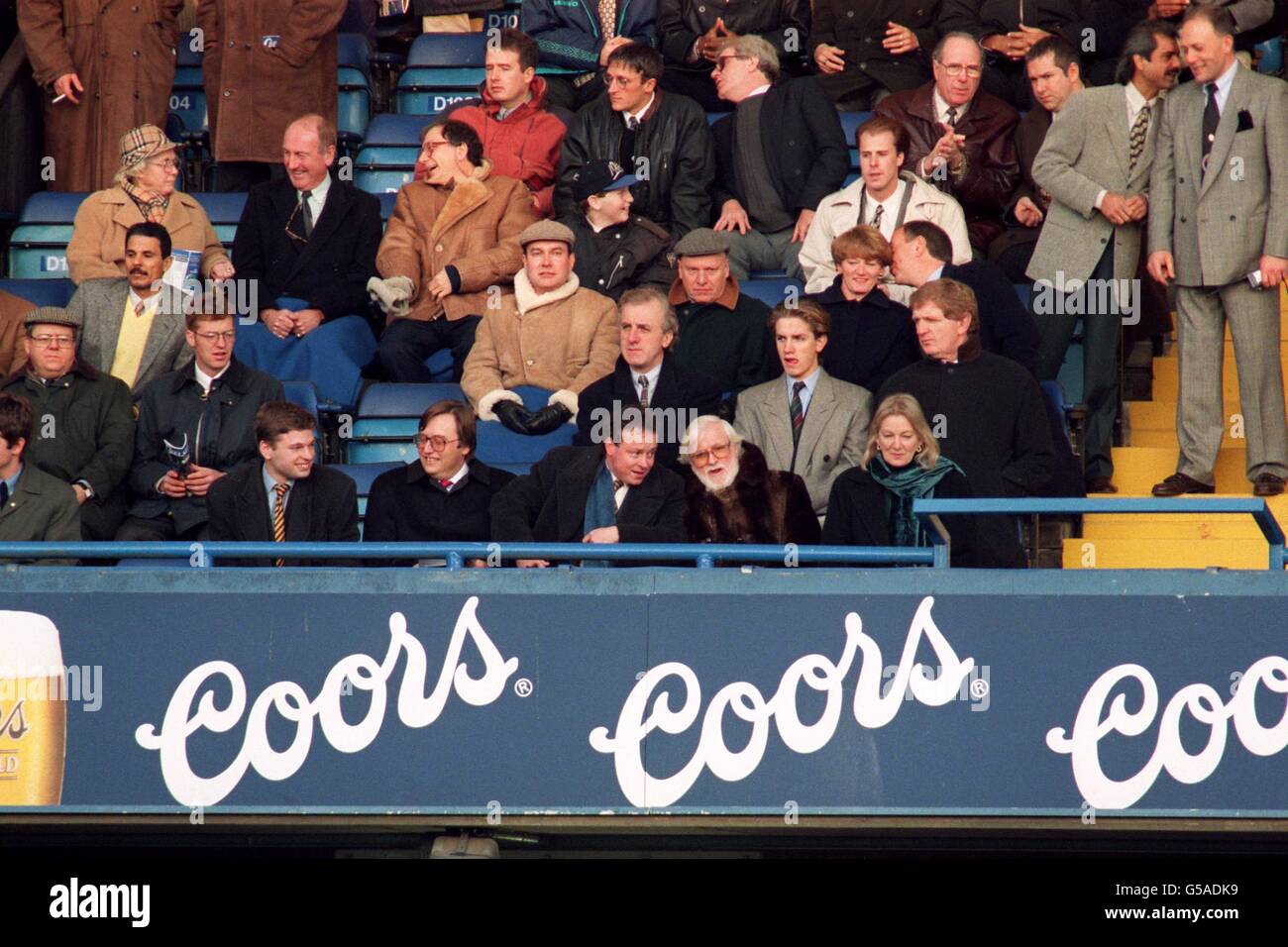 Chelsea v Newcastle.. David Mellor, Matthew Harding and Ken Bates sit ...