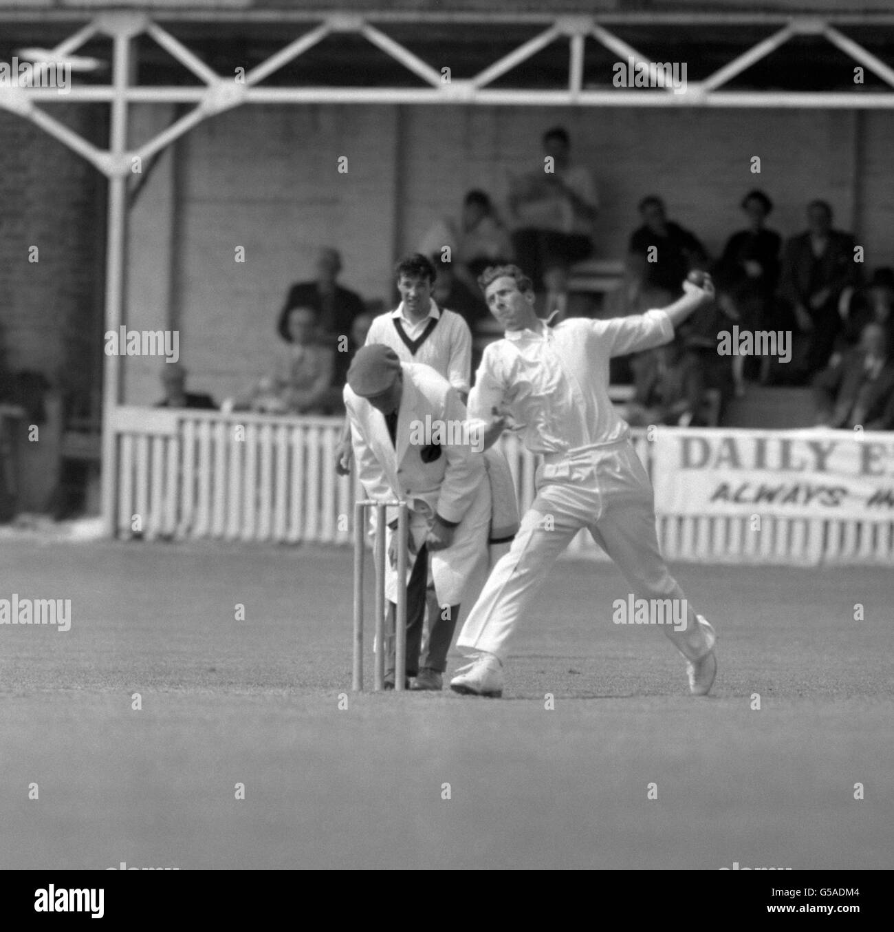 Shown here in action is Don Wilson, the 35 year old left arm slow ...