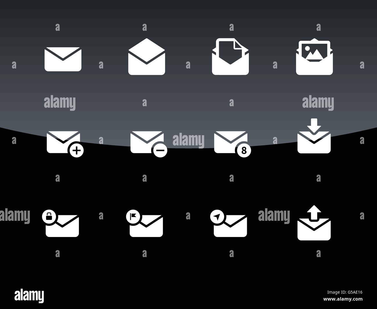 Open mail icons in Stock Vector Images - Alamy