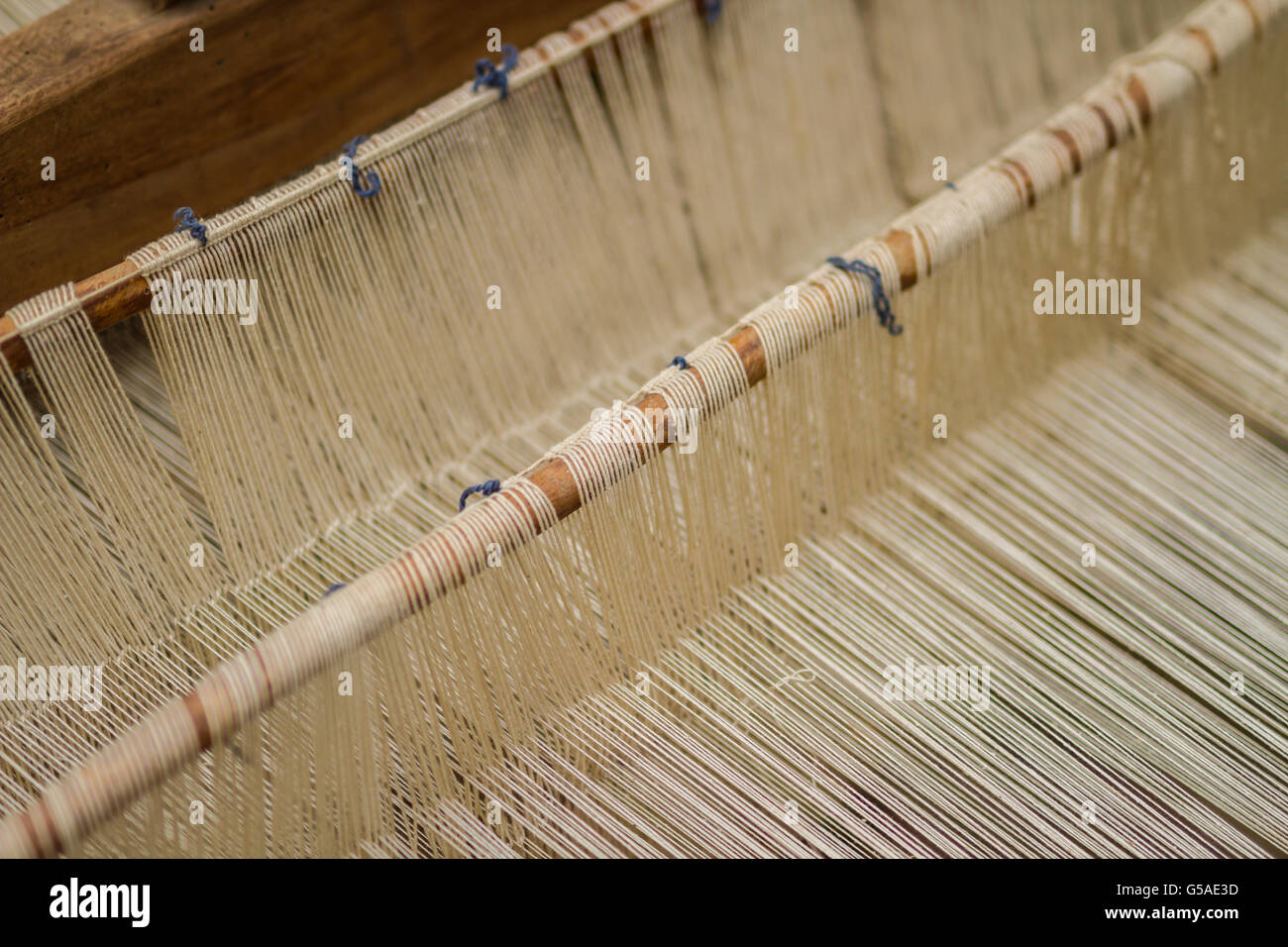 Closeup image old weaving loom hi-res stock photography and images - Alamy