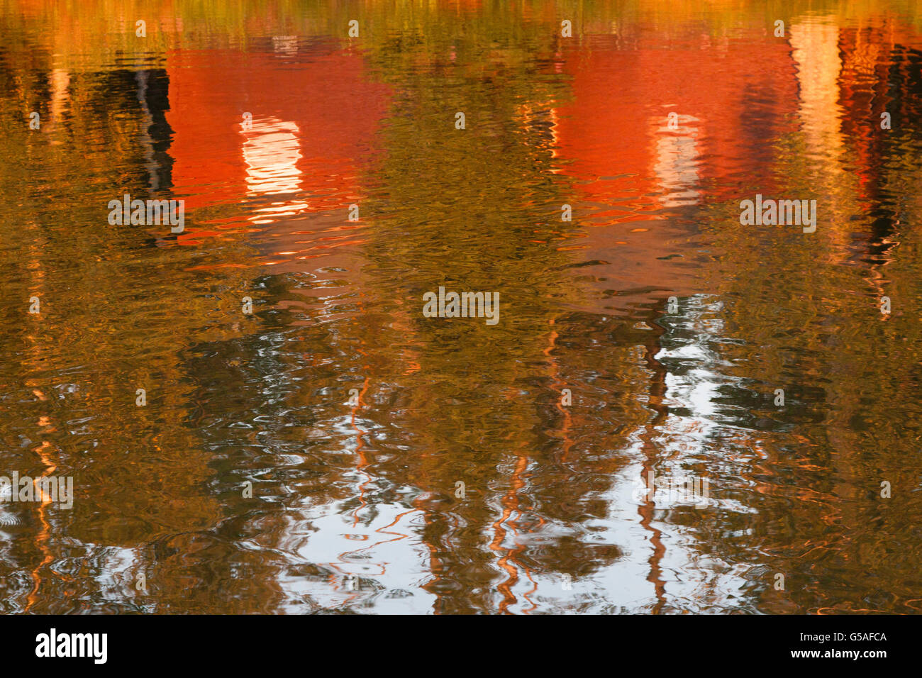 Reflection of a House on Muskie Lake in Northern Wisconsin Stock Photo ...