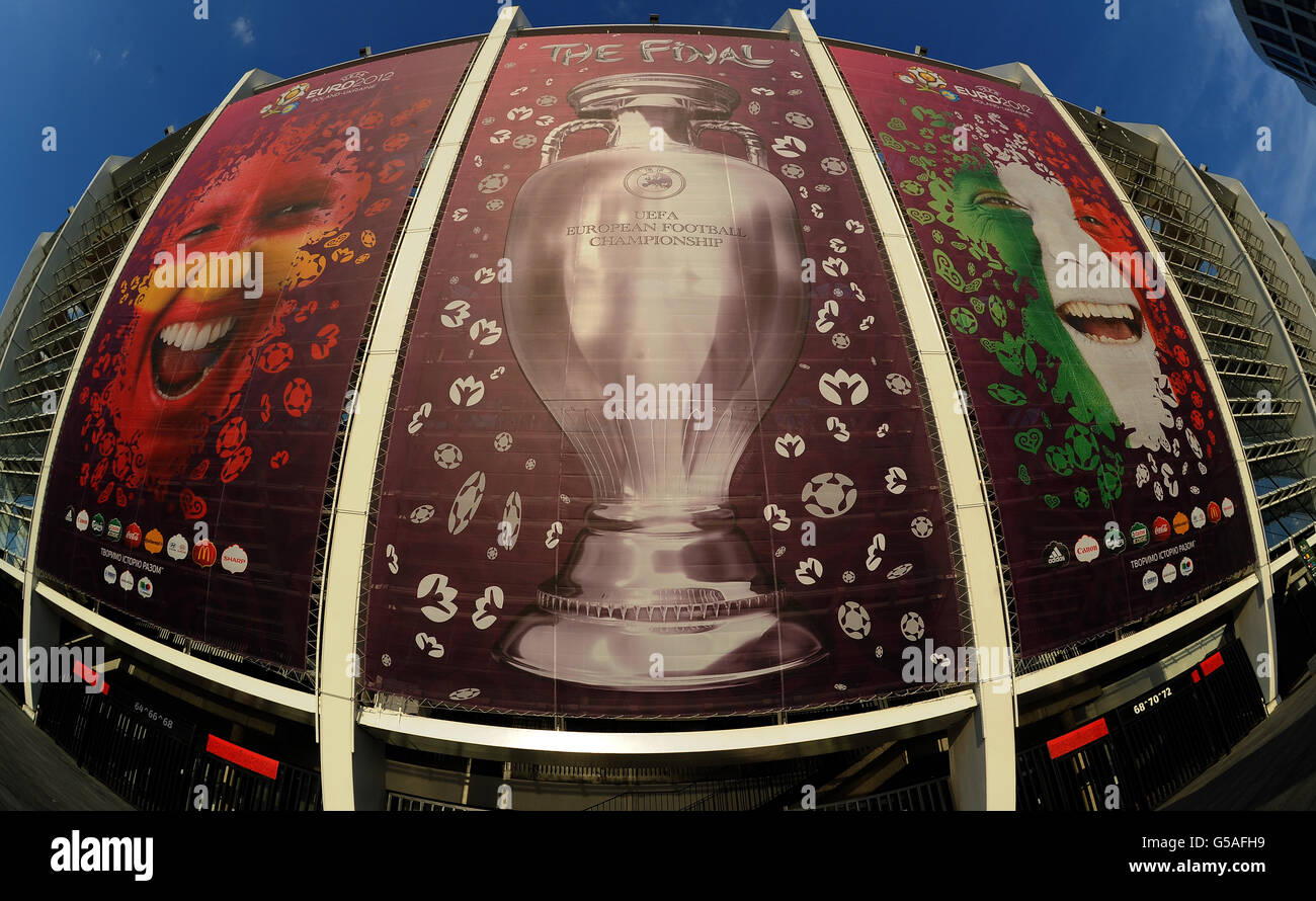 Euro 2012 final banners at olympic stadium hi-res stock photography and ...